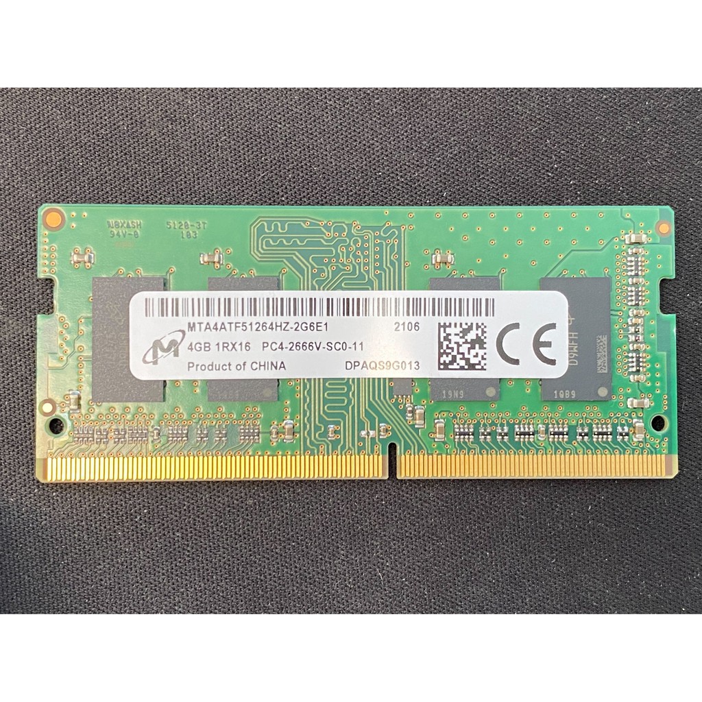 แรมโน๊ตบุ๊ค ของแท้ ติดเครื่อง DDR4 bus 2666 4GB 1Rx16 ( PC4-2666V-SC0 ...