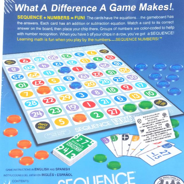 ️Sequence Numbers️sequence number เกมฝึกบวกลบเลข บอร์ดเกม เกมกระดาน Board Game เกมเสริมทักษะทาง ...