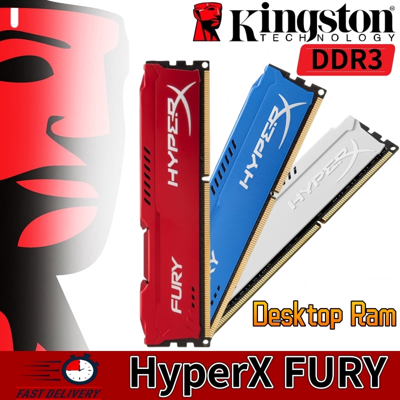 Kingston HyperX FURY For PC 4GB 8GB DDR3 1600Mhz 1866Mhz 240Pin หน่วยความจำเดสก์ทอป DIMM RAM ...
