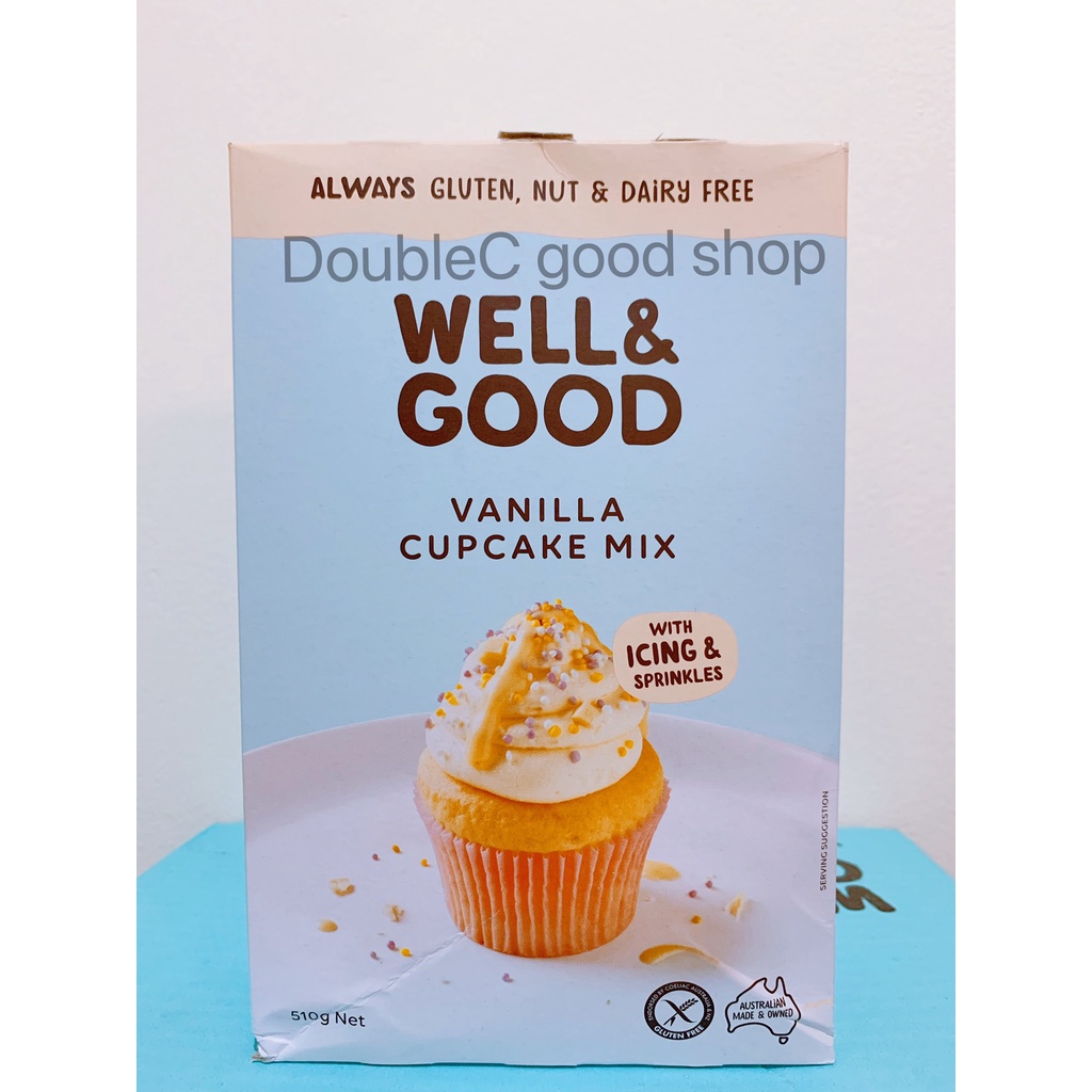 Well Good Gluten Free Vanilla Cup Cake Mix (with Icing Sprinkles) 510g ...