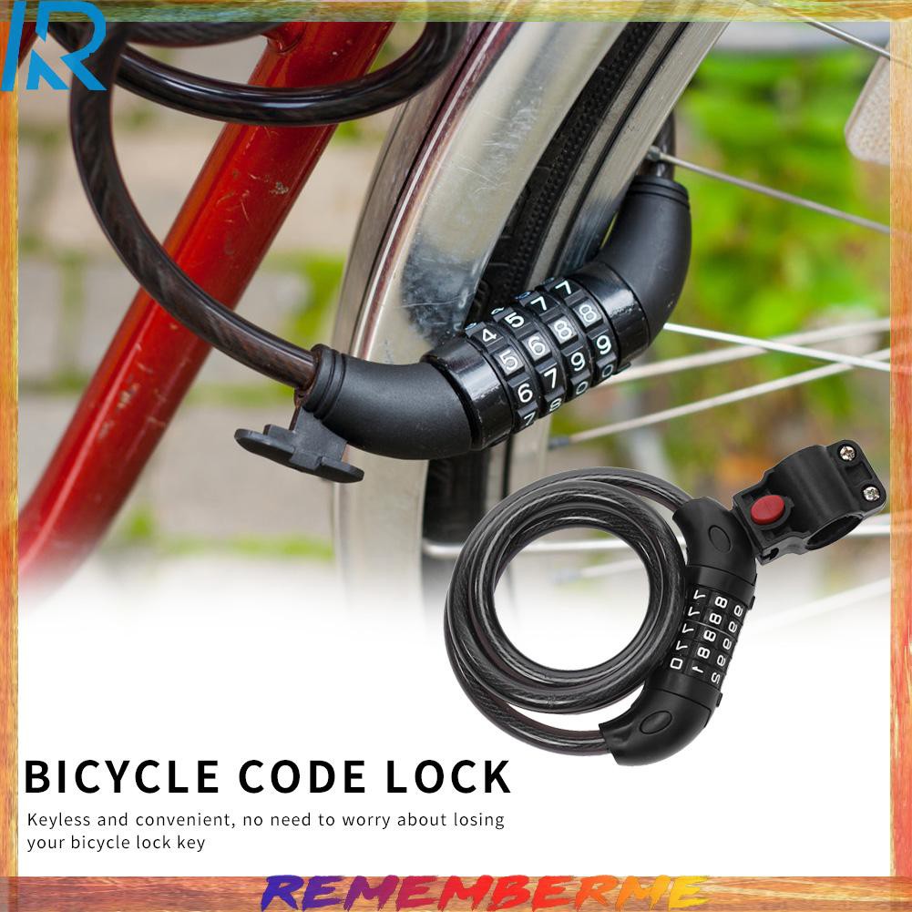 Ready Stock Anti-theft Bike 5 Digit Combination Lock Security Steel ...