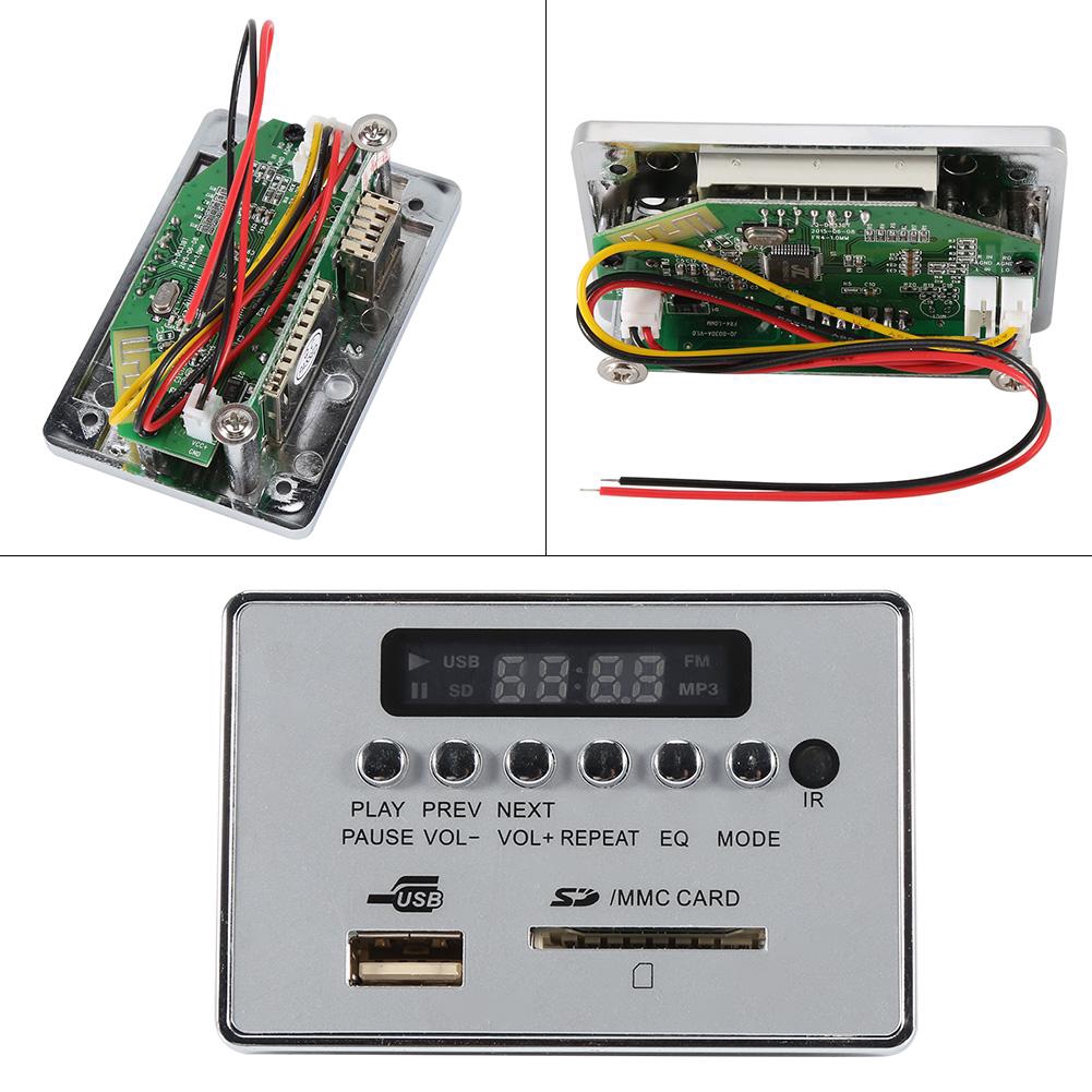 TF DC12V SD Radio Module Decoder MP3 Board WMA/WAV Lossless Bluetooth ...