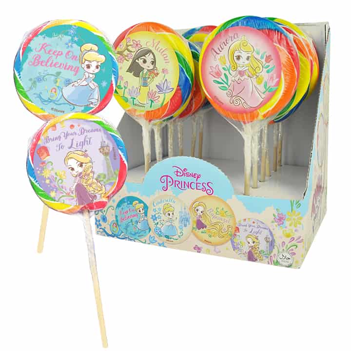 12 Pcs Licensed YLF Disney GIANT 8cm Marvel PrincessTwirl Pop Candy Lollipop HALAL (LOCAL READY ...