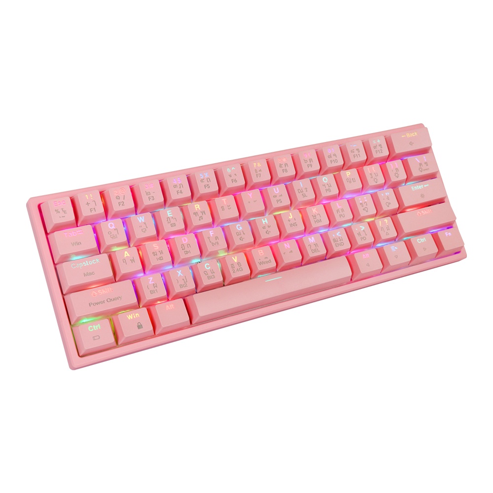 คีย์บอร์ดเกมมิ่ง Tsunami Gaming Keyboard MK-61 Max Red Switch By Banana ...