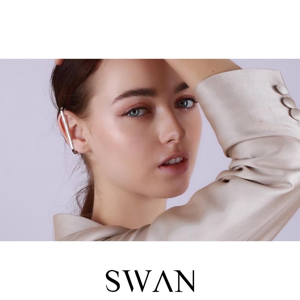 SWAN - Adna Plain Cuff ต่างหูเงินแท้ ต่างหูหนีบ ไม่ต้องเจาะ ต่างหูเงินเกลี้ยง - swanthailand ...