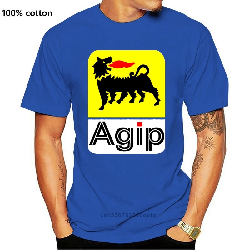 ใหม่เสื้อยืดแขนสั้นผ้าฝ้ายแท้ 100% พิมพ์ลาย Agip Racing Oil สําหรับ ...