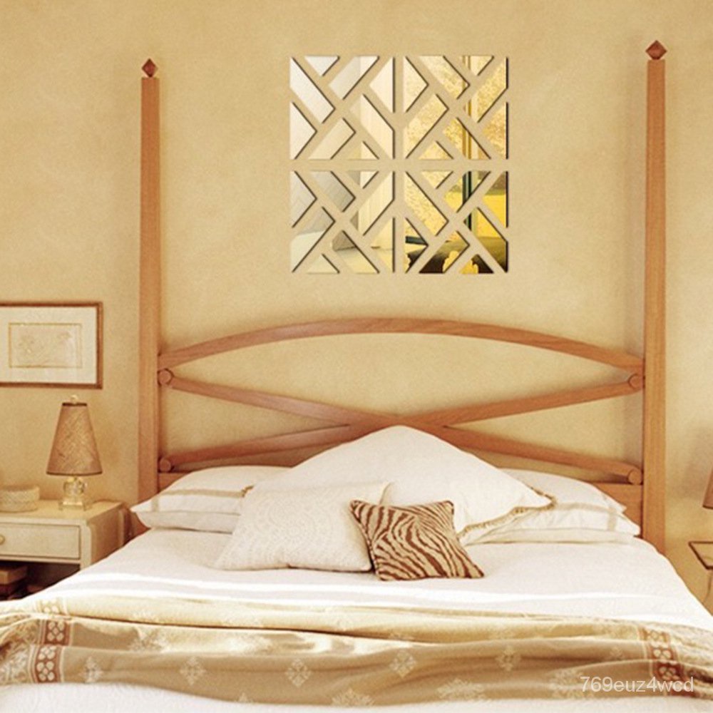 insJM032 geometric style modern mirror wall stickers free combination ...