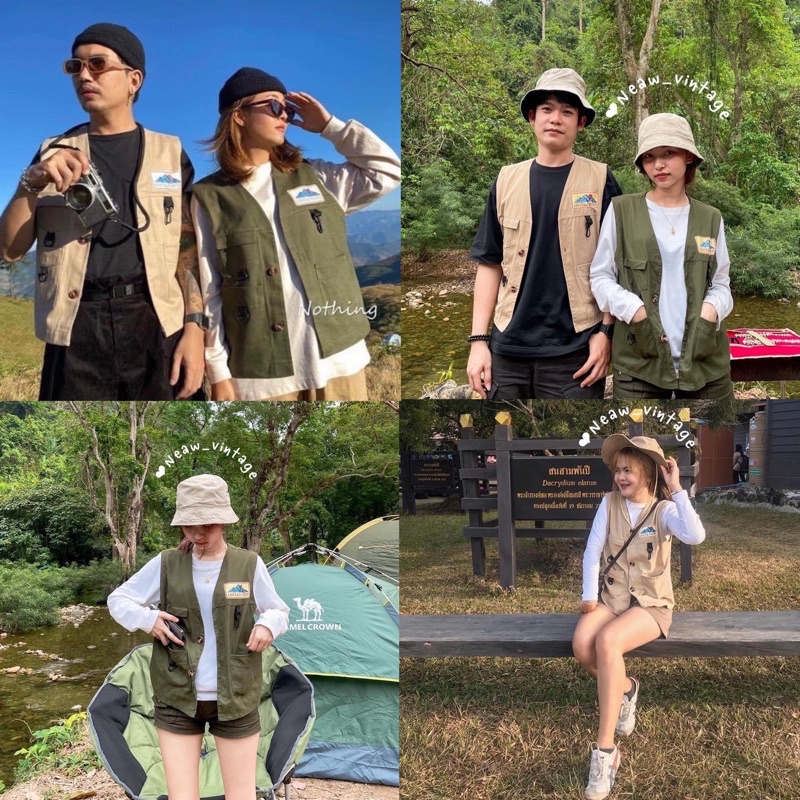 ส่งฟรี ส่งไว เสื้อกั๊ก Old Blue ของแท้ เสื้อกั๊กแคมป์ปิ้ง Oldblue Camp Vest เสื้อกั๊กเท่ๆ 3 สี