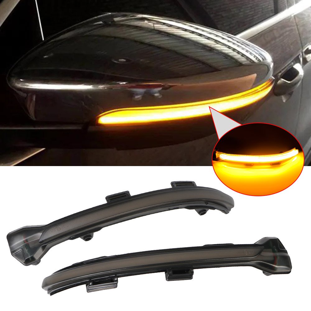 Motorcycle Rearview Rear View Side Mirrors With Led Turn Signal Light