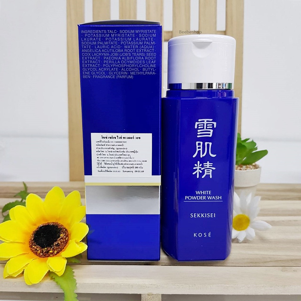 Kose Sekkisei facial Powder Wash 100g ผงแป้งทำความสะอาดผิวหน้า ผลิต ...