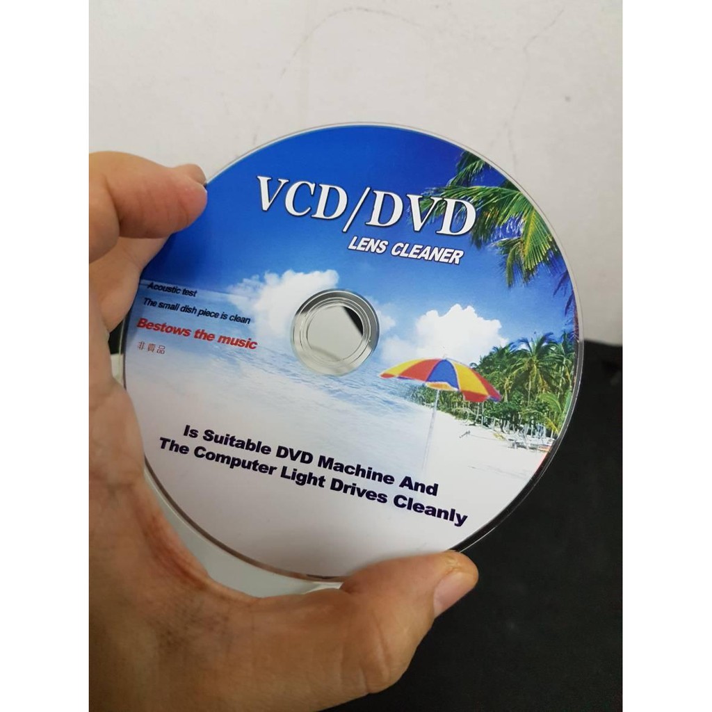 แผ่นล้าง CD/VCD/DVD ( 3 IN 1 ) CD LENS CLEANER แผ่นล้าง+น้ำยา+ผ้าถูแผ่น ...