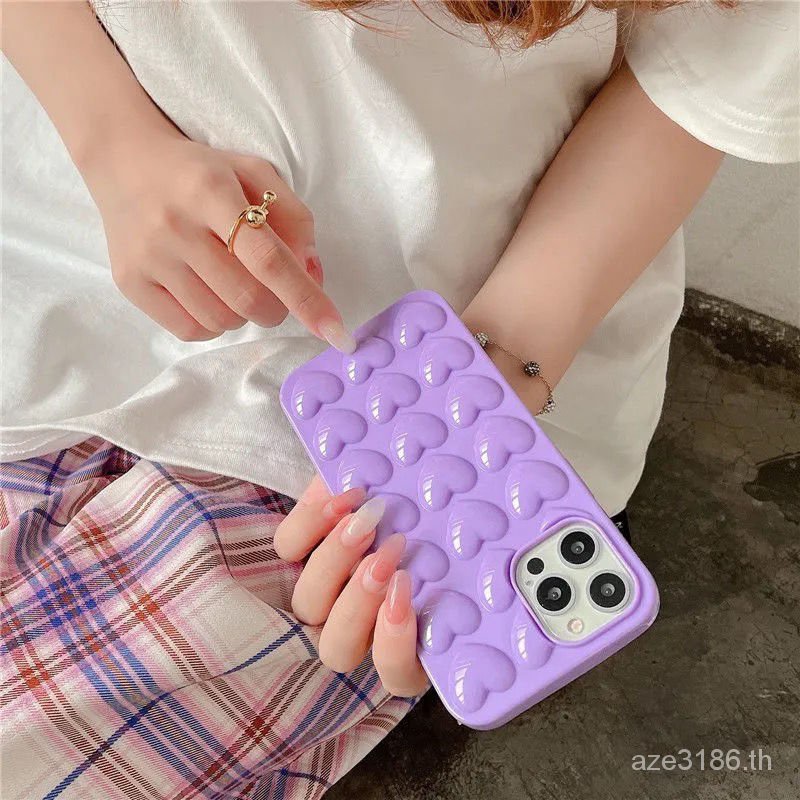 Purple Phone Case For iPhone 12 11 Pro max 7 8 Plus X XR XS i12 Solid ...