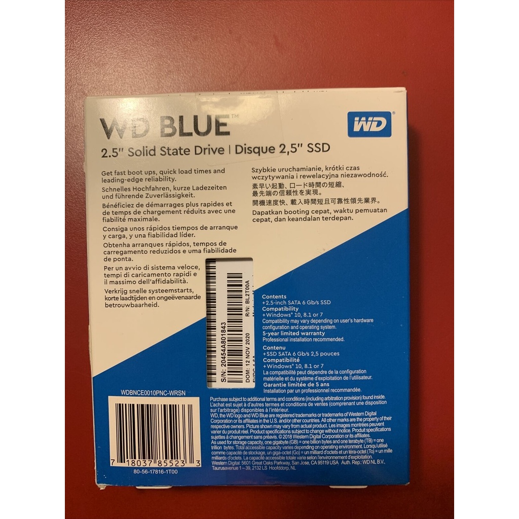 Western Digital WD Blue 3D NAND SATA 1TB 2.5 Internal SSD (WDS100T2B0A ...