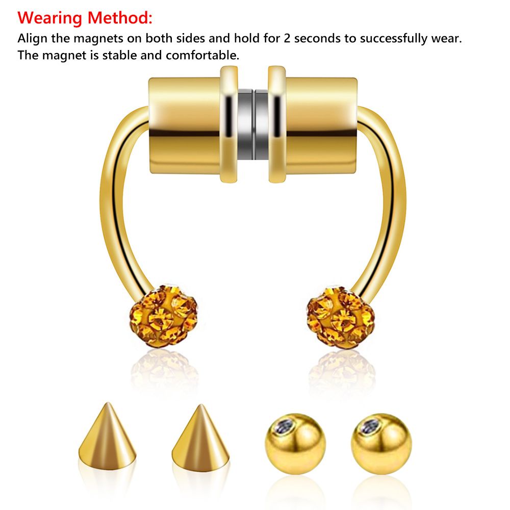 Upstop Women Girls Fake Nose Rings 316l Stainless Steel Nose Ring Hoop