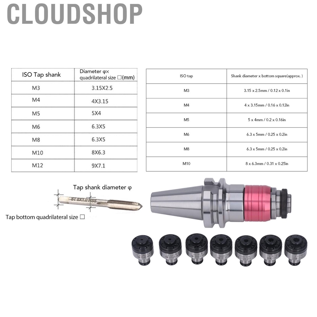 Cloudshop Tapping Collet Set Tool Holder With 7Pcs Collets CNC Chuck ...
