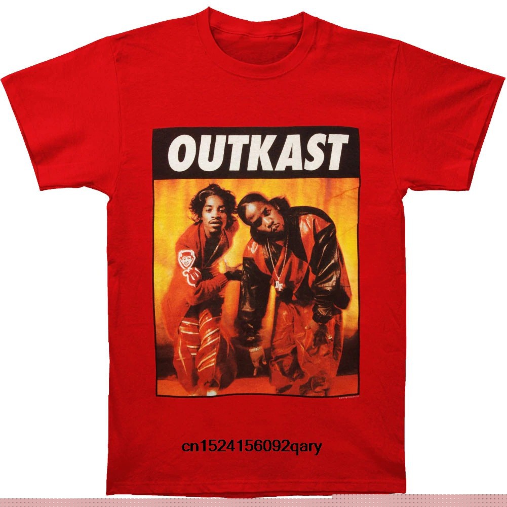 เสื้อยืดผ้าฝ้าย 100 พิมพ์ลาย Funny Outkast Kneeling สีแดงสําหรับผู้ชาย ...