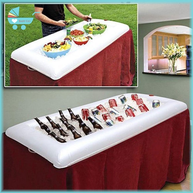Inflatable Buffet Salad Serving Cooler - Portable Ice Bar with Drain ...