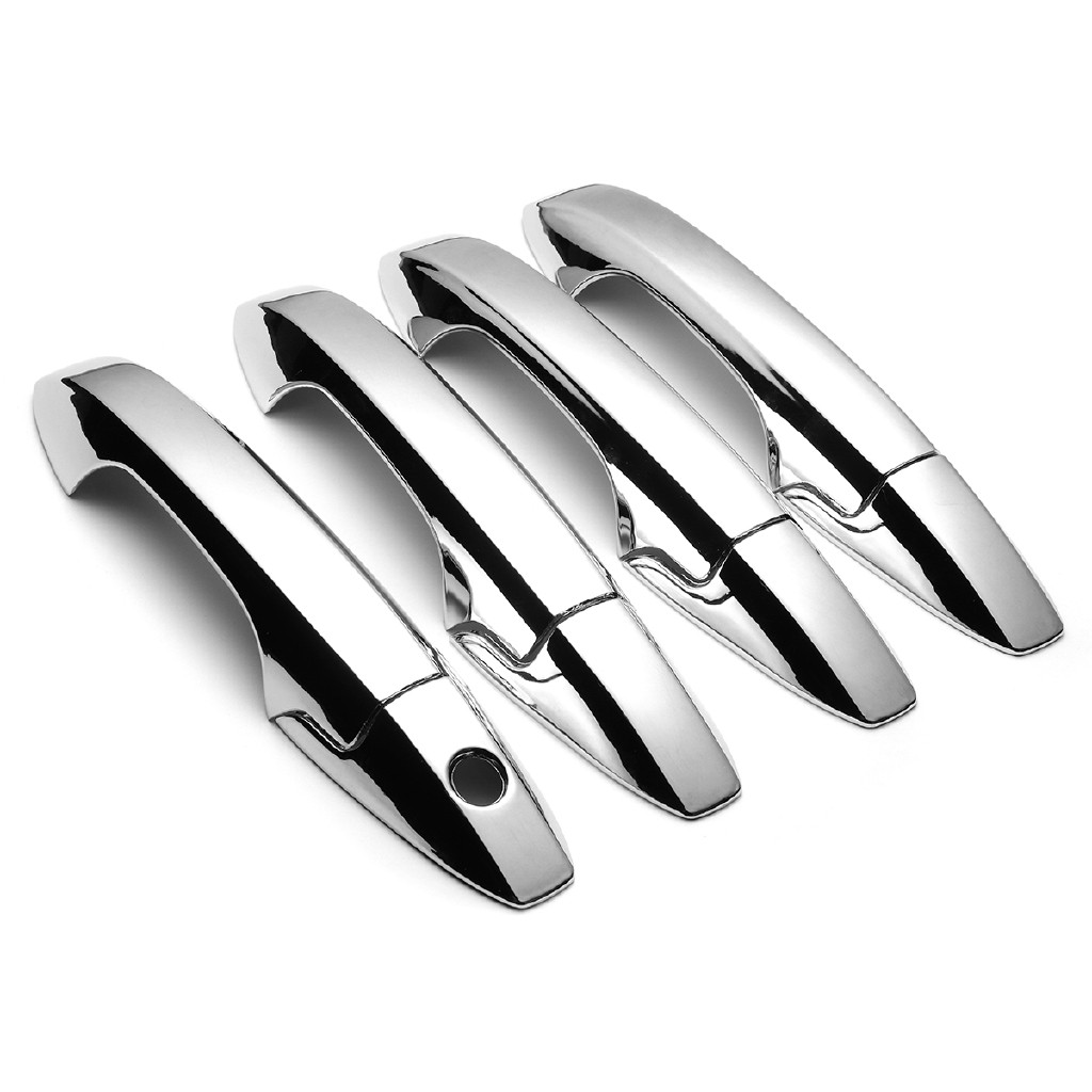 (lila) อุปกรณ์ที่จับประตู abs chrome 4 ชิ้นสําหรับ honda cr - v crv ...