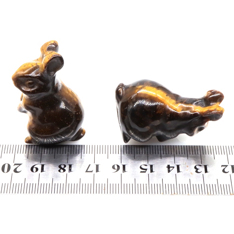 1.5quot Rabbit Figurine Natural Stone And Crystals Rose Quartz Carving ...