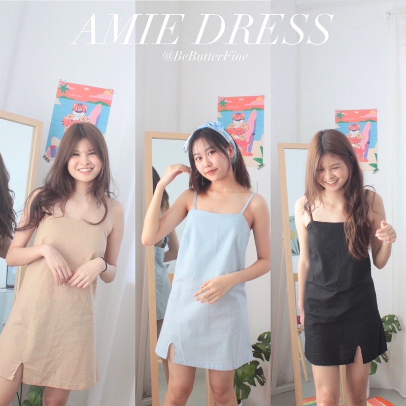 BEBF11 - AMIE DRESS เดรสสายเดี่ยวผูกหลัง - bebutterfine - ThaiPick