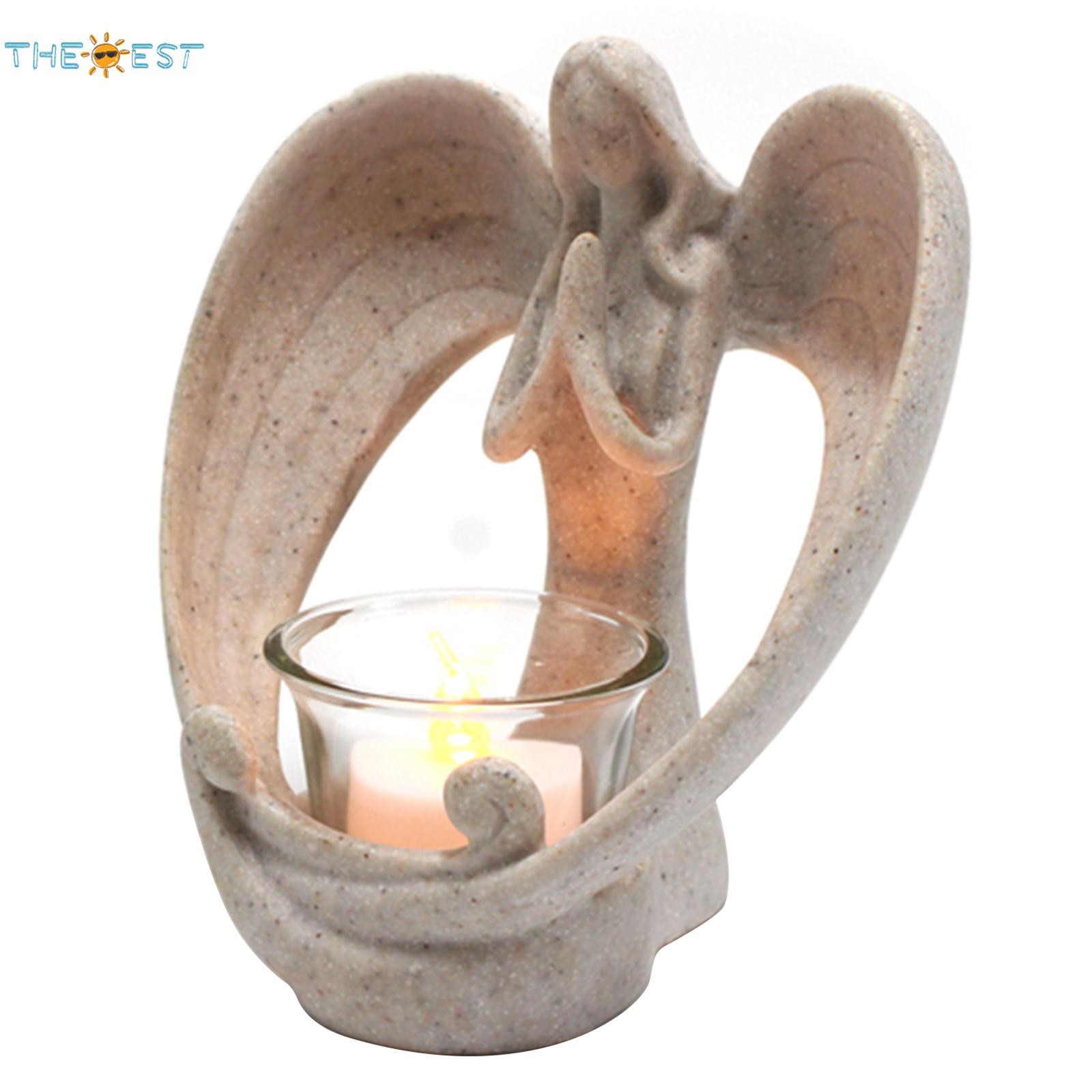 THEBEST HOME Angel Candle Holder, Angel Tealight Candlestick Holders ...