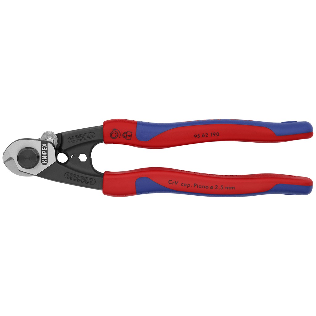 KNIPEX Wire Rope Cutter - 190 mm คีมตัดลวดสลิง 190 มม. รุ่น 9562190 ...