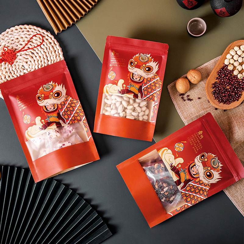 CNY Nut Cookie Sealed Bag 2022 New Year Snack Ziplock Festivel ...