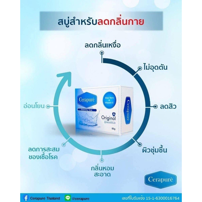 แท้ปราบกลิ่นตัว Cerapure สบู่ โรลออน เซราพิวเร่ ระงับกลิ่นกาย ตัวหอม ลด ...