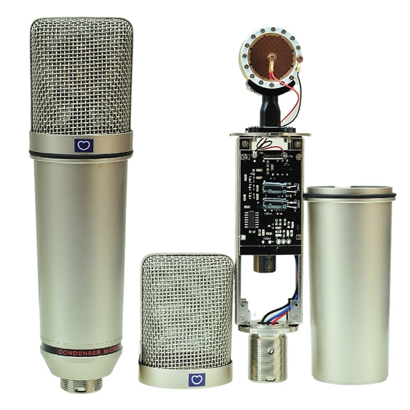 BDIY 34mm Gold Large Diaphragm Capsule HTT-U87 Studio Recording Cardioid Condenser Microphone ...