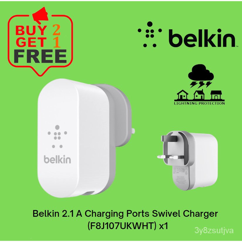 BELKIN BSV604SA2M 6 UK PLUGS + 2USB EXTENSION SOCKET SURGE PROTECTOR ...