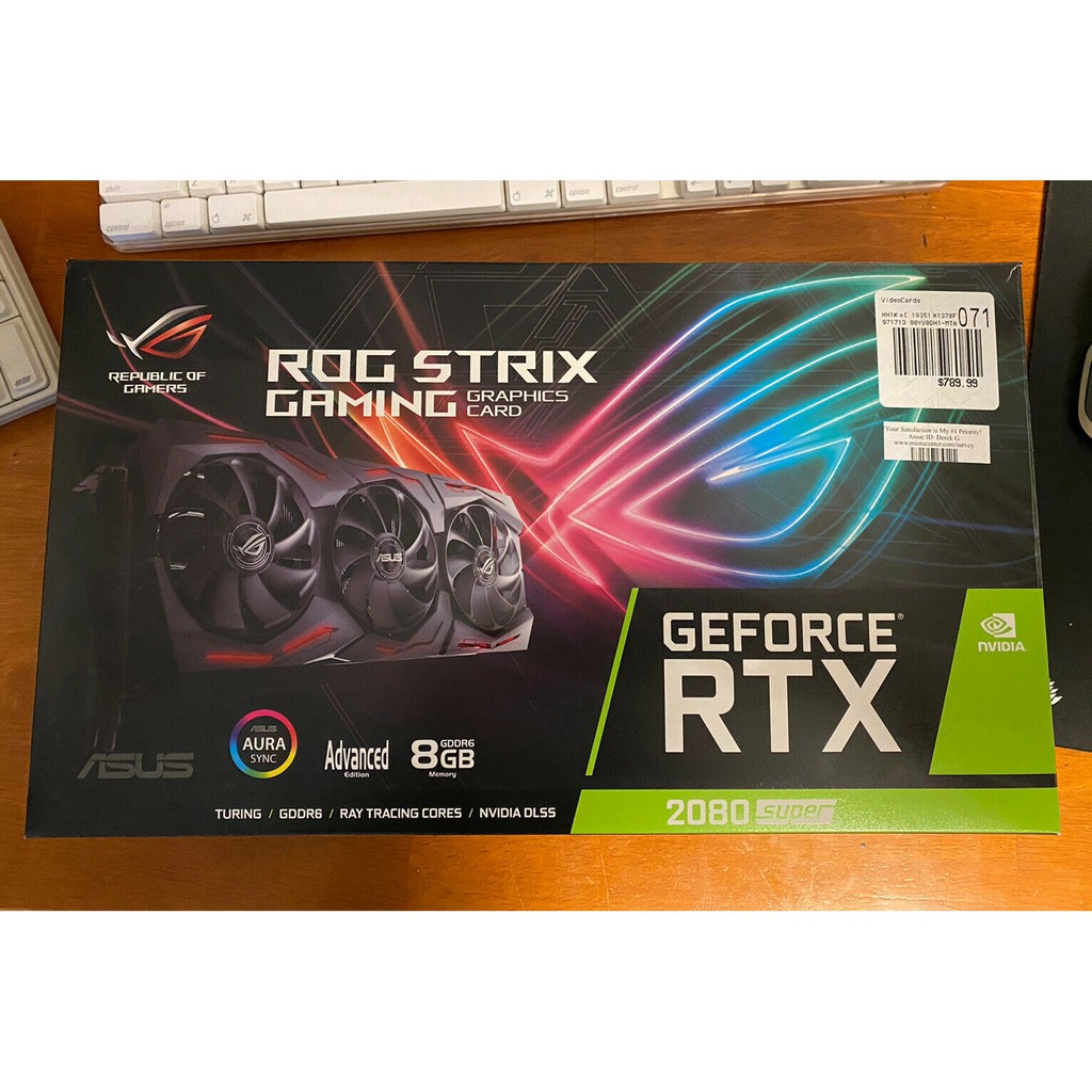 ASUS NVIDIA Rog Strix GeForce RTX 2080 Super 8GB GDDR6 Graphics Card ...