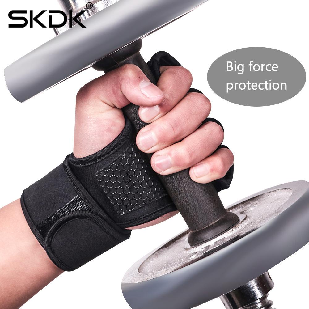 ถุงมือ face☢ถุงมือฟิตเนส STRAPS Leather Grip pads & Strap SKDK หนังกลับ ...