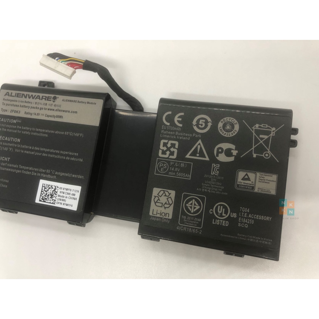 Dell แบตเตอรี่ 2F8K3 (สำหรับ Alienware M17X R5 M18X R3 17 18) Dell ...