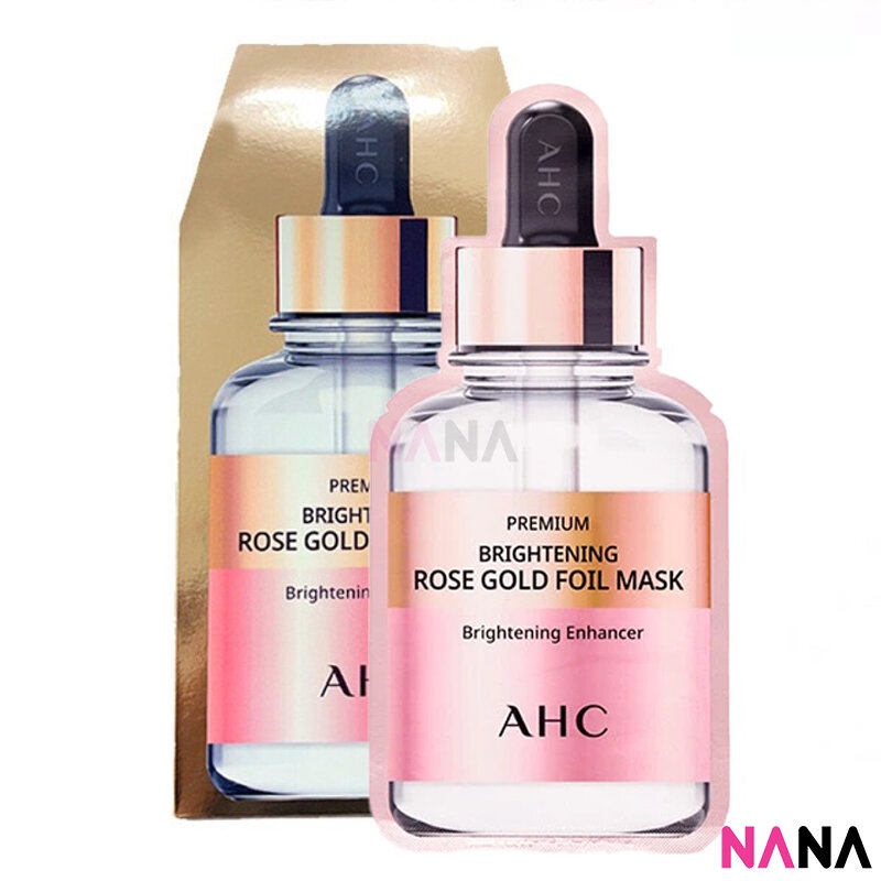 AHC Premium Brightening Rose Gold Foil Mask 5 Sheets/box | Shopee Thailand