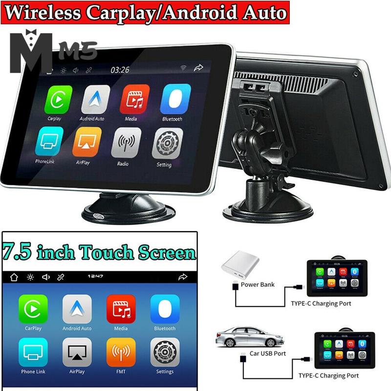 Wireless Carplay Android Auto Tablet 7.5 Inch Screen Dual Bluetooth ...