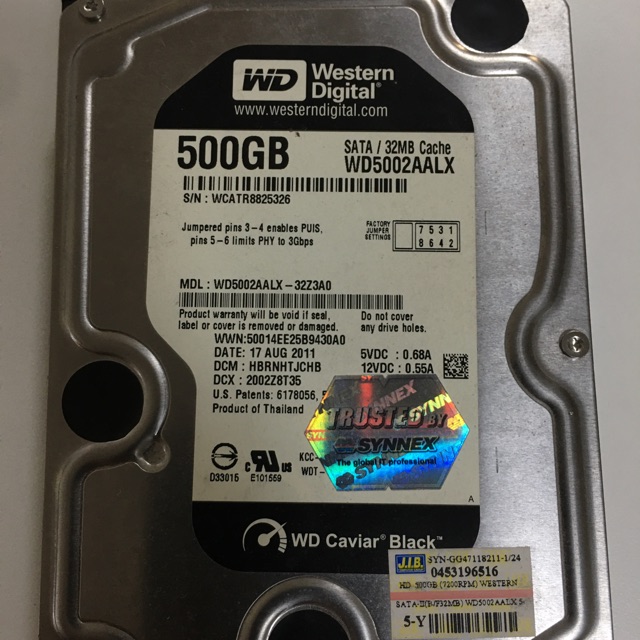 WD HDD WD 2.5 BLACK 1TB 7200RPM (ฮาร์ดดิสก์โน้ตบุ๊ค) ฮาร์ดดิสคอมพิวเตอร์ - proof_shop - ThaiPick