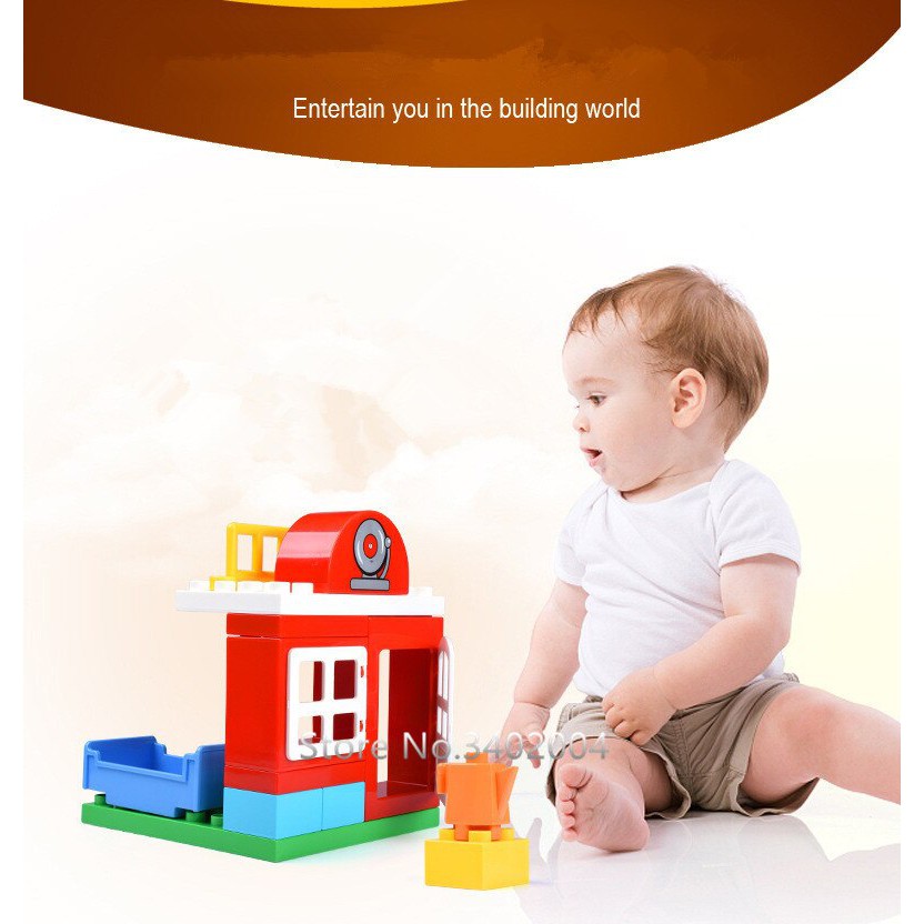 GOROCK 1011 City Fire Boat Bricks Big Size Building Blocks Baby Toys ...