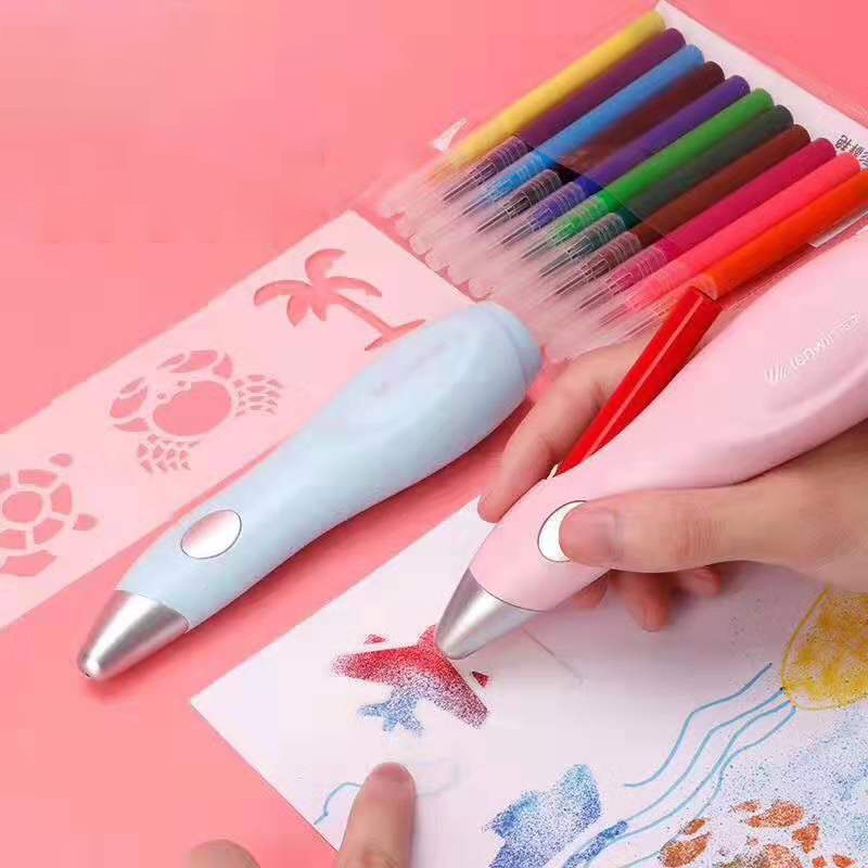 Tenwin Art Electric Spray Pen Airbrush Set Multi-function Color Inkjet ...