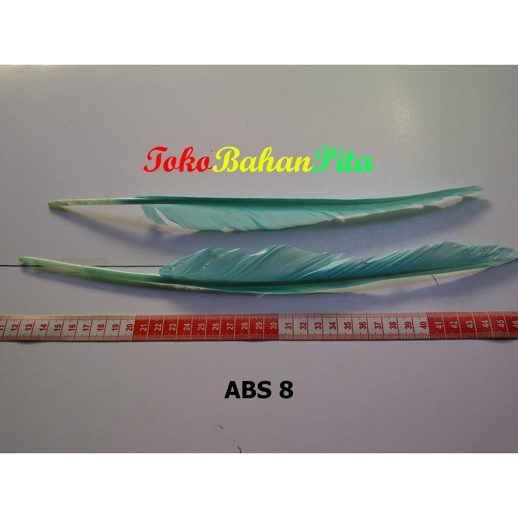 (1 Helai) ขนห่านใหญ่ -35ซม. สีฟ้าสําหรับเด็กวัยรุ่น ABS 8 ขนนกสําหรับตก ...