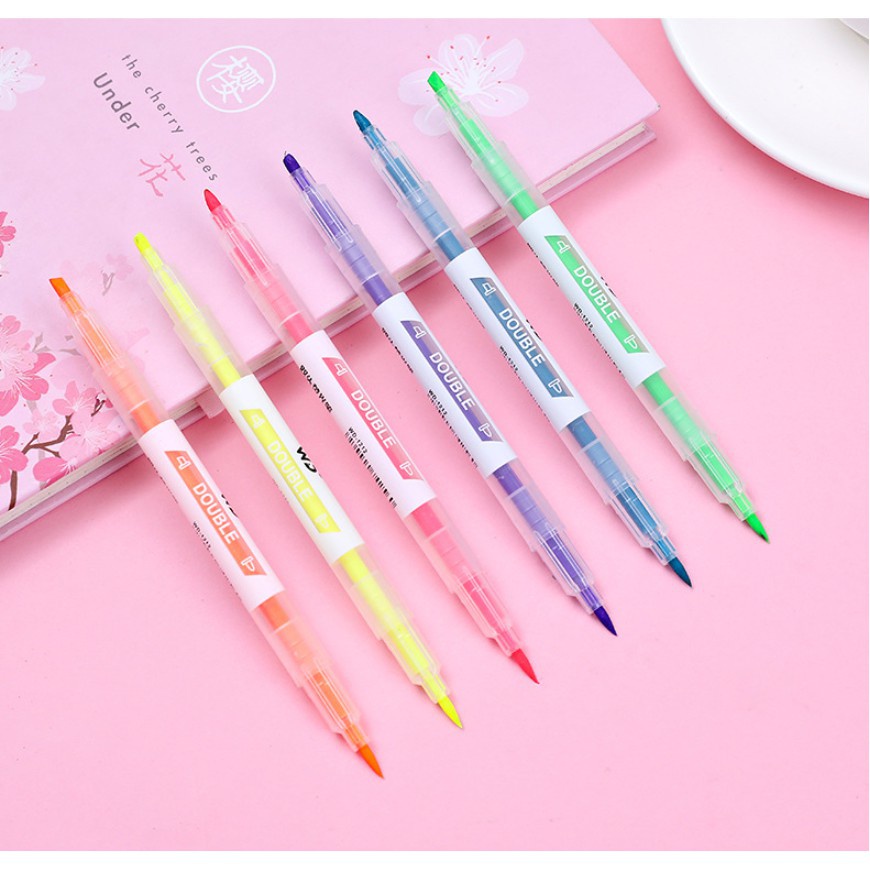 Korean creative two-headed two-color highlighter. pen - m_4uqjsint ...
