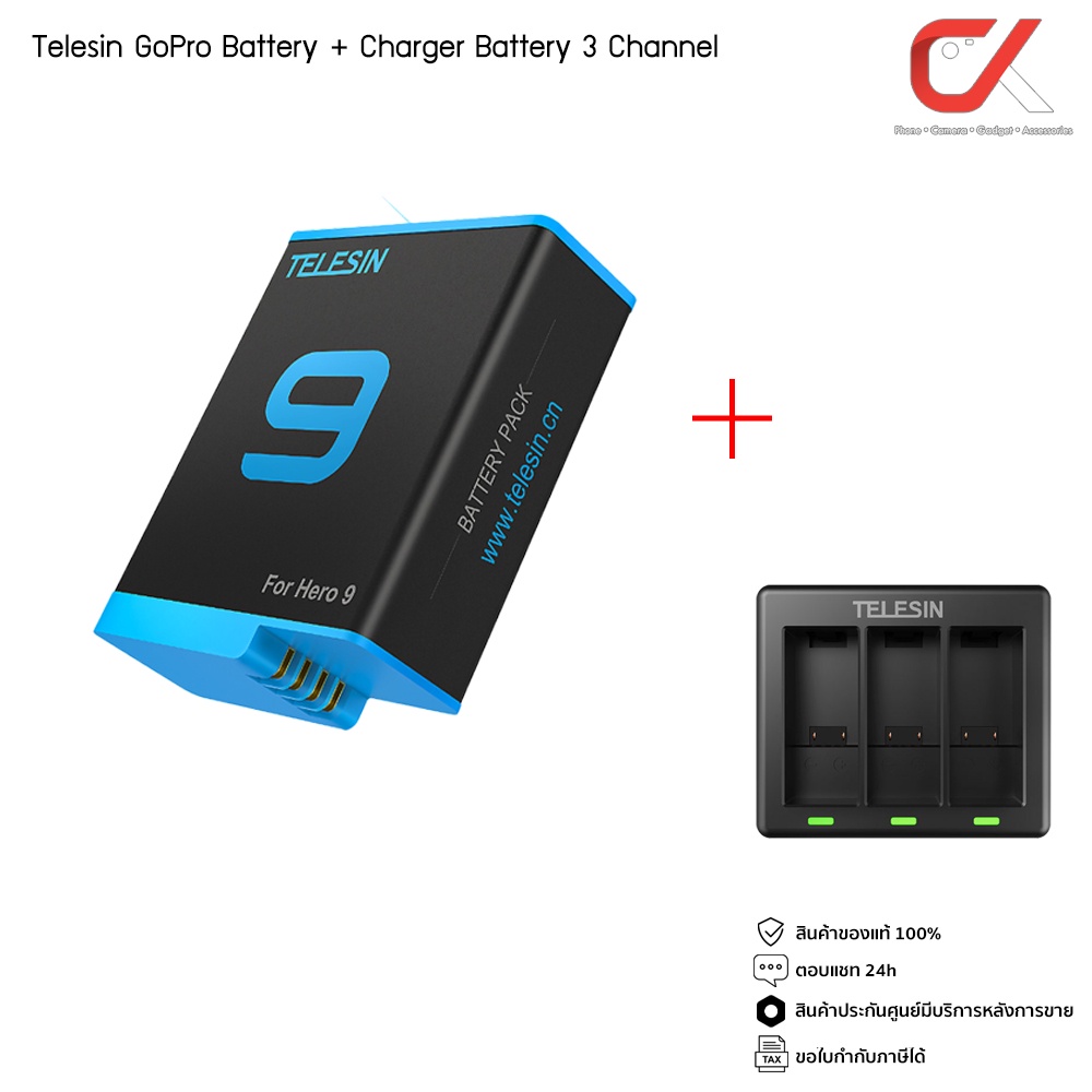 Telesin GoPro Rechargeable Battery for GoPro Hero 10 9 Charger Battery ...