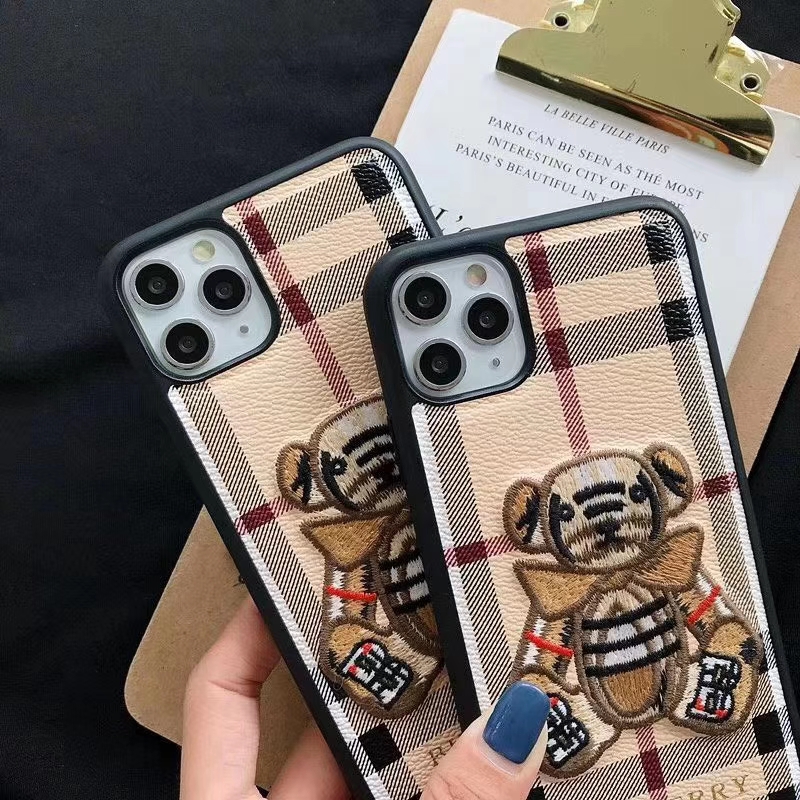 Burberry embroidered bear Phone Case for IPhoneX 6 6sp 7 8 plus XR Xs ...