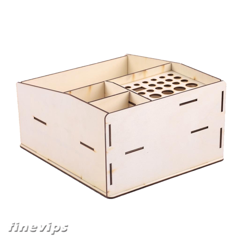 Wooden Painting Ink Bottles Airbrush Brush Tools Rack Storage Shelf ...