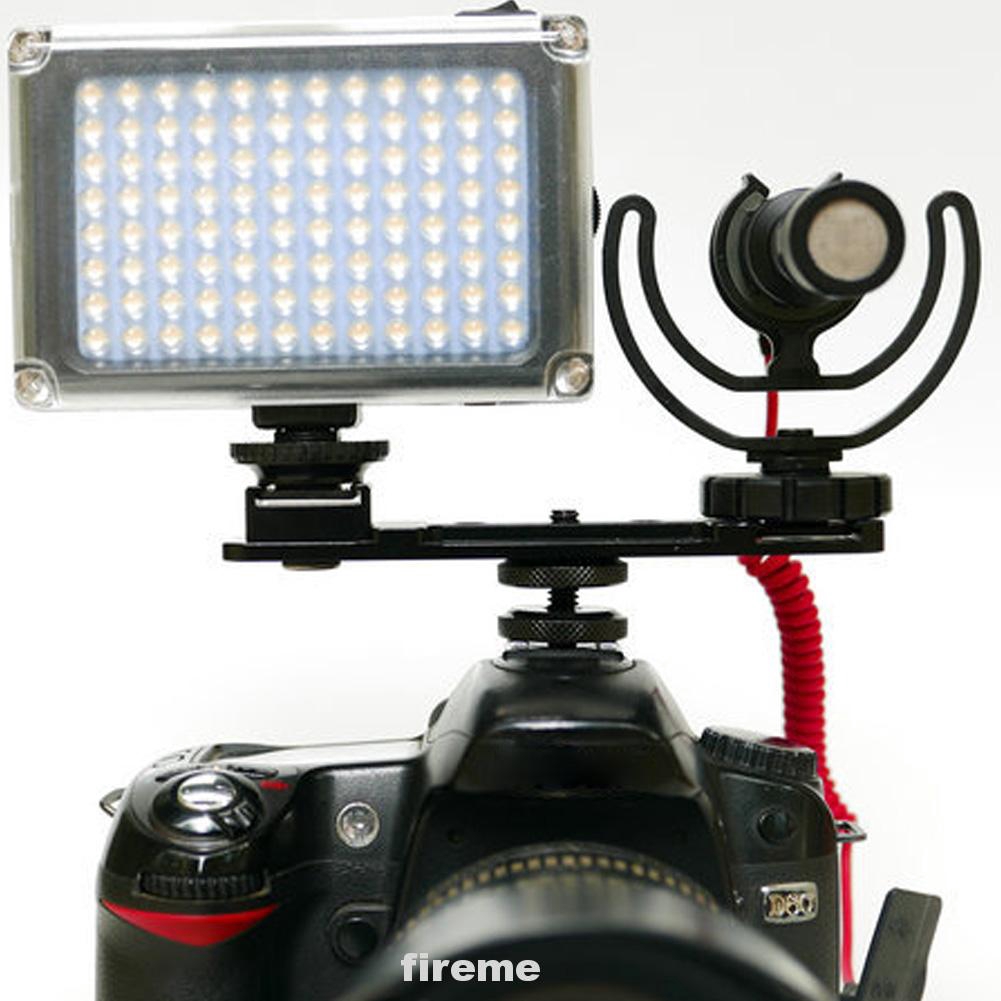 Bracket Flash Camera Double-Headed Holder Stand For DSLR SLR Rack Arm ...