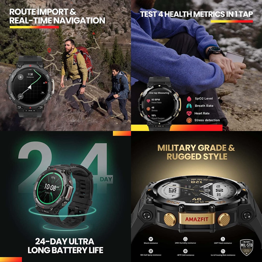 Amazfit T-Rex 2 T-Rex Pro มี GPS ประกัน 1 ปี รองรับภาษาไทย ผ่อน0 ...