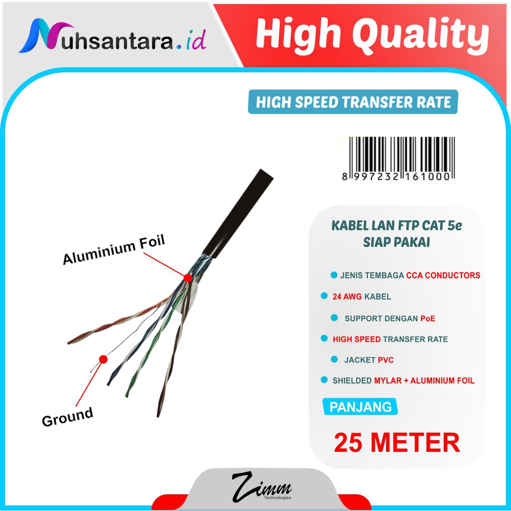 Ftp Cat 5e 25m Lan สายเคเบิลยาว 5e ยาว 25 เมตร 6 ชิ้น - nuhsantaraid.th - ThaiPick