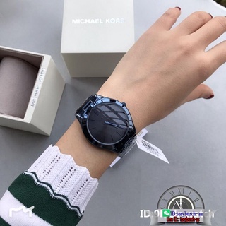 MK3419 Michael Kors Women's Slim Runway Blue Stainless Steel Watch ...