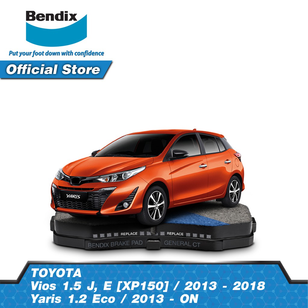 Bendix ผ้าเบรค Toyota Vios 1.5 JEGS XP150 (ปี2013 - ขึ้นไป) ชุดผ้าเบรค ...