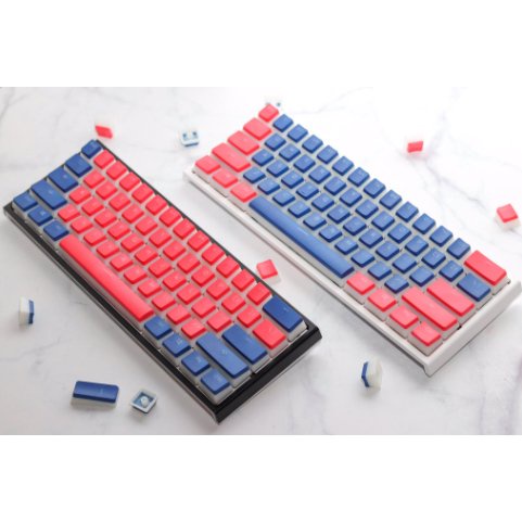 2021 DUCKY Pudding Red Blue Keycap - 108 Key PBT Seamless Doubleshot ...