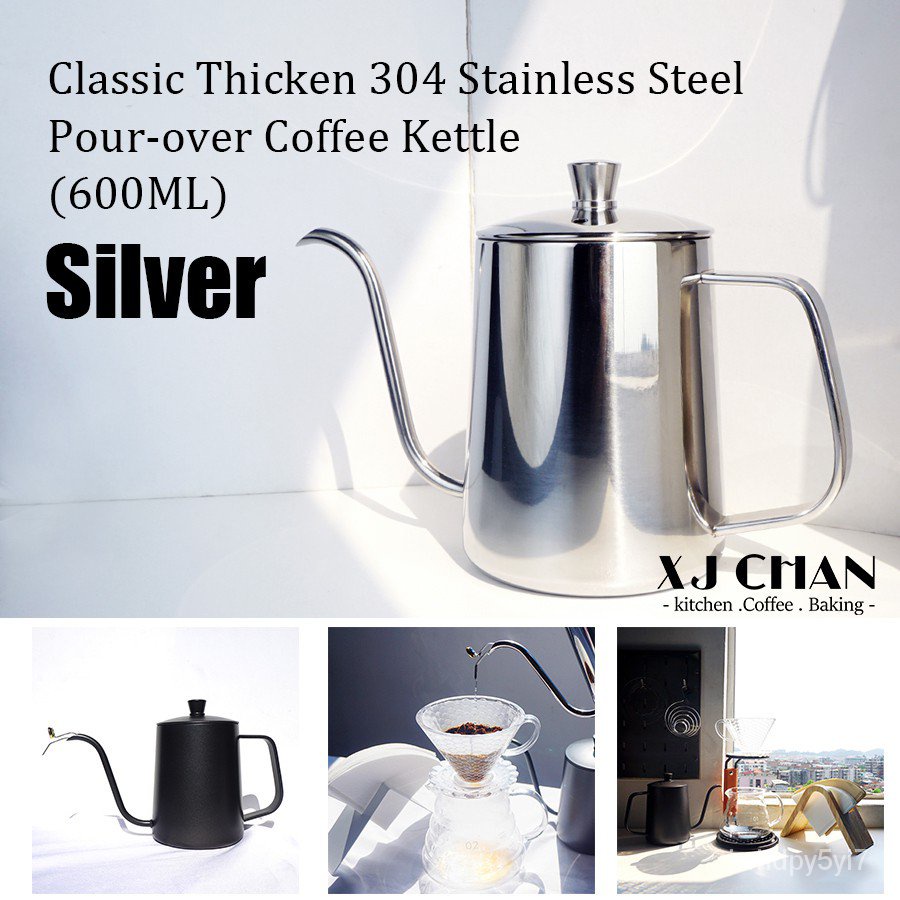 XJCHAN Classic Thicken 304 Stainless Steel Pour-over Coffee Kettle Tea ...